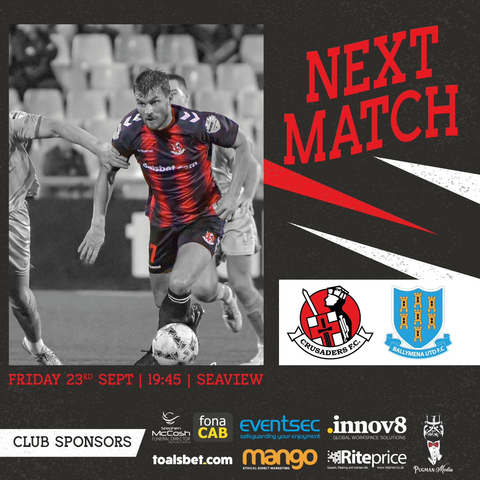 Crusaders v Ballymena Utd. Danske Bank Premiership