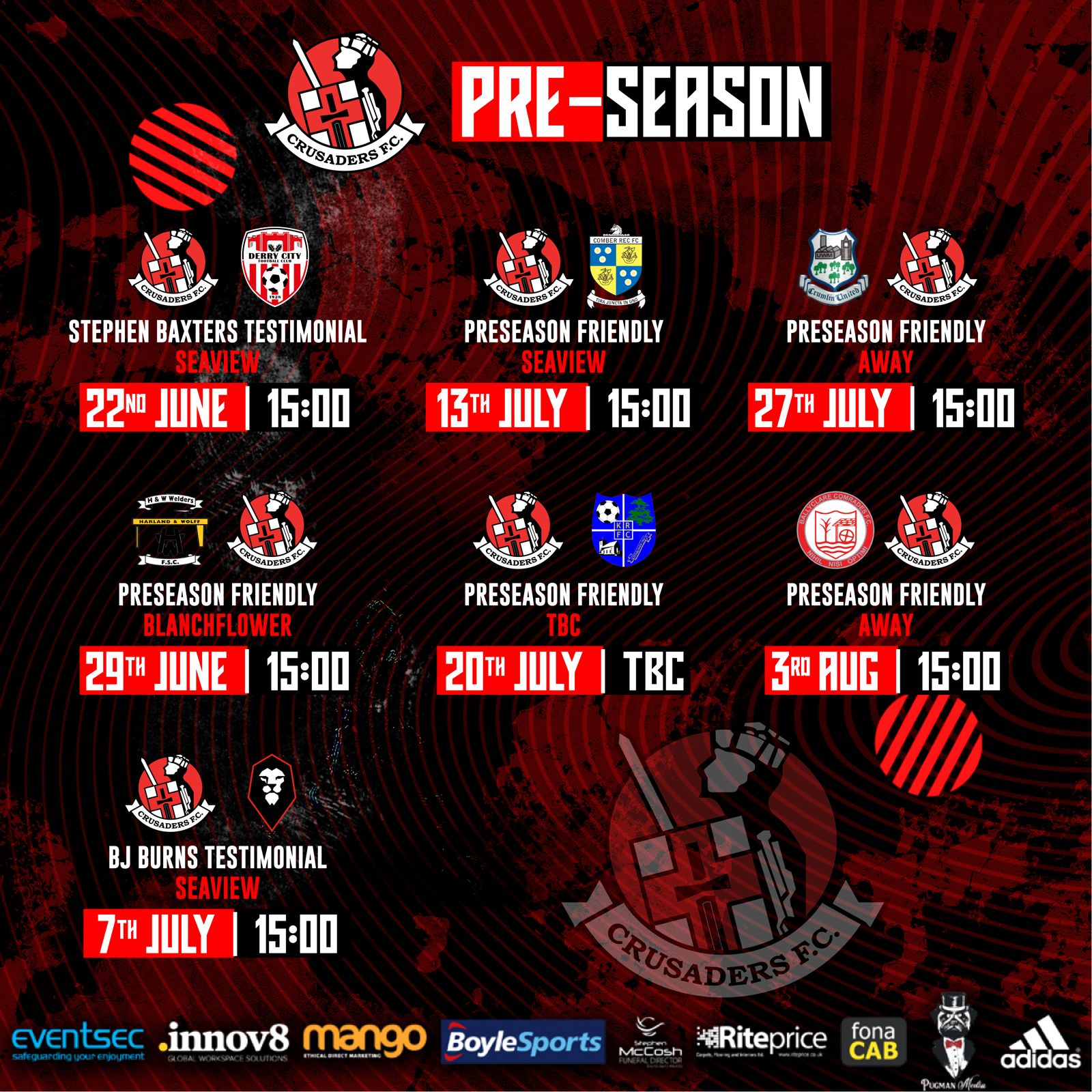 Pre Season Announced