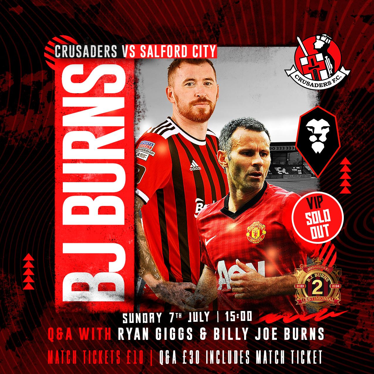 Billy Joe Burns Testimonial Gets Closer