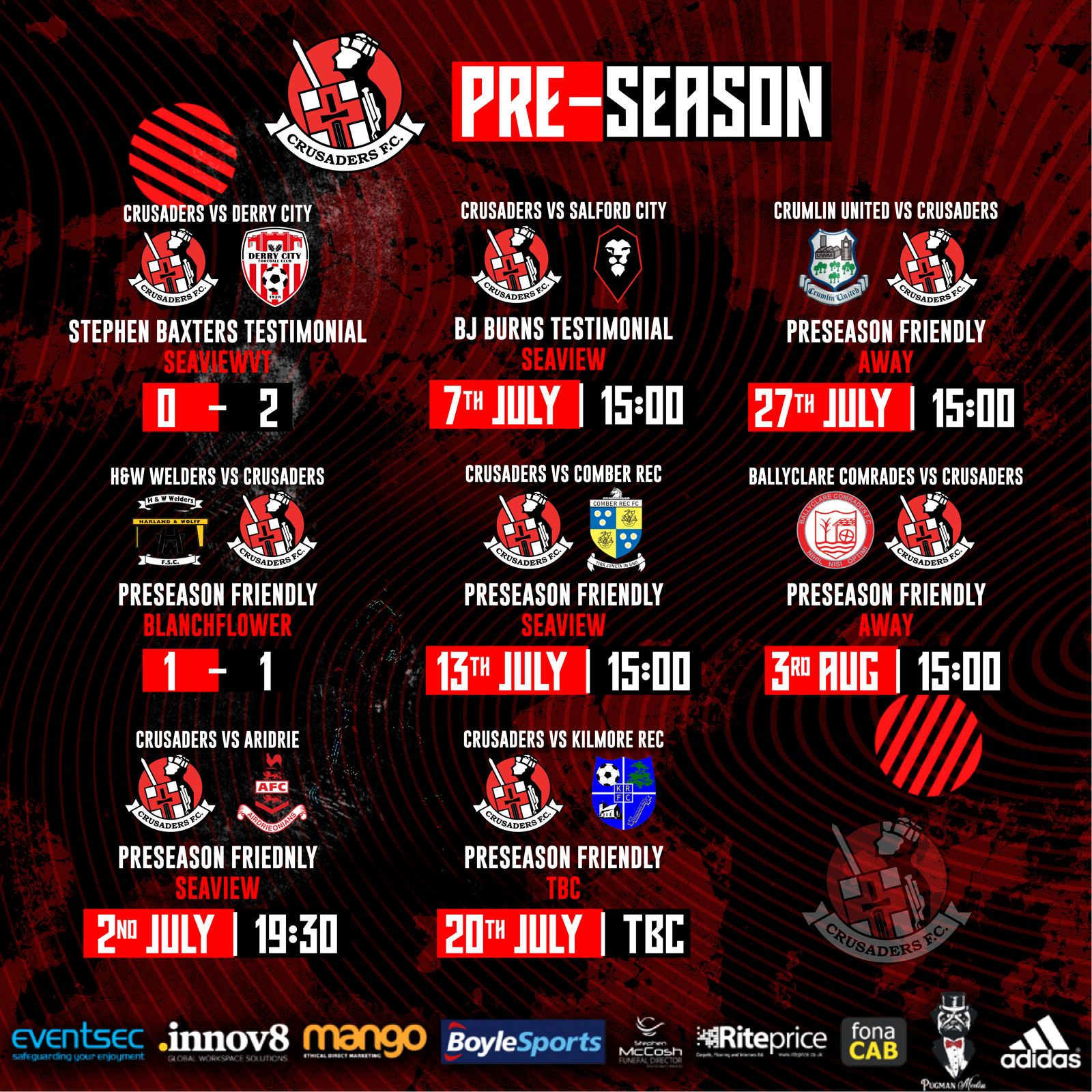 Pre Season Continues With From Airdrie