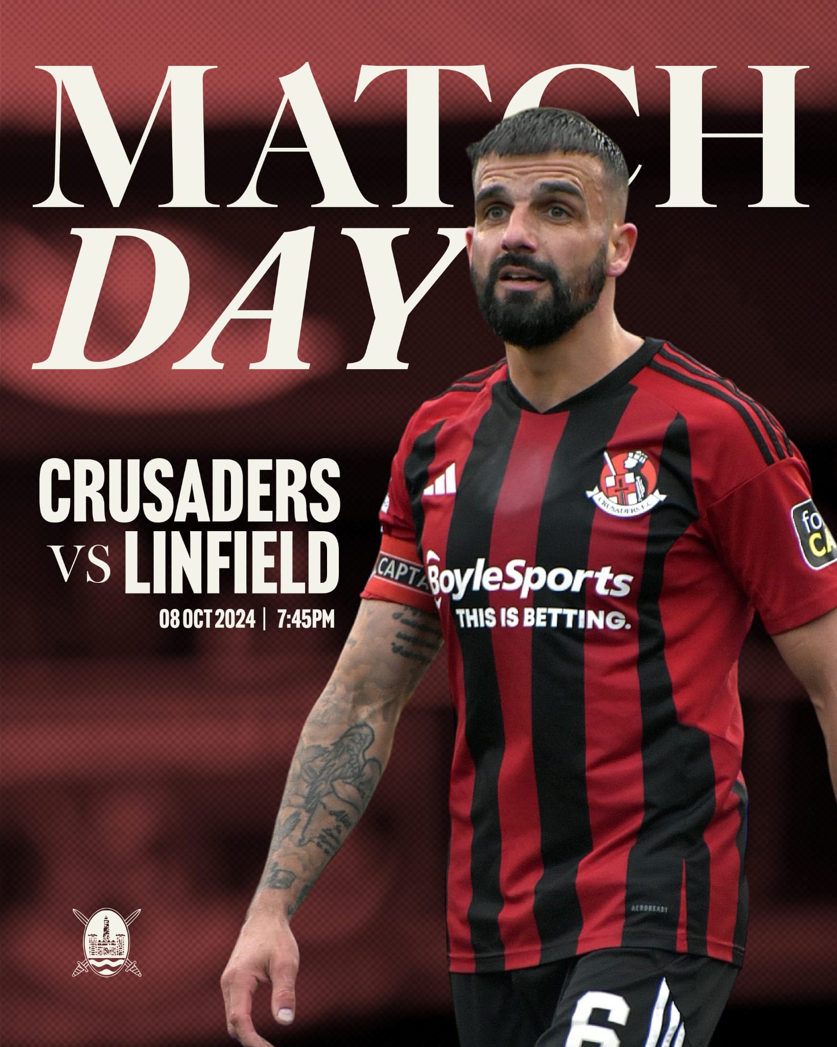 Crusaders v Linfield. Tuesday 8th October. Toalsbet.com Co.Antrim ...