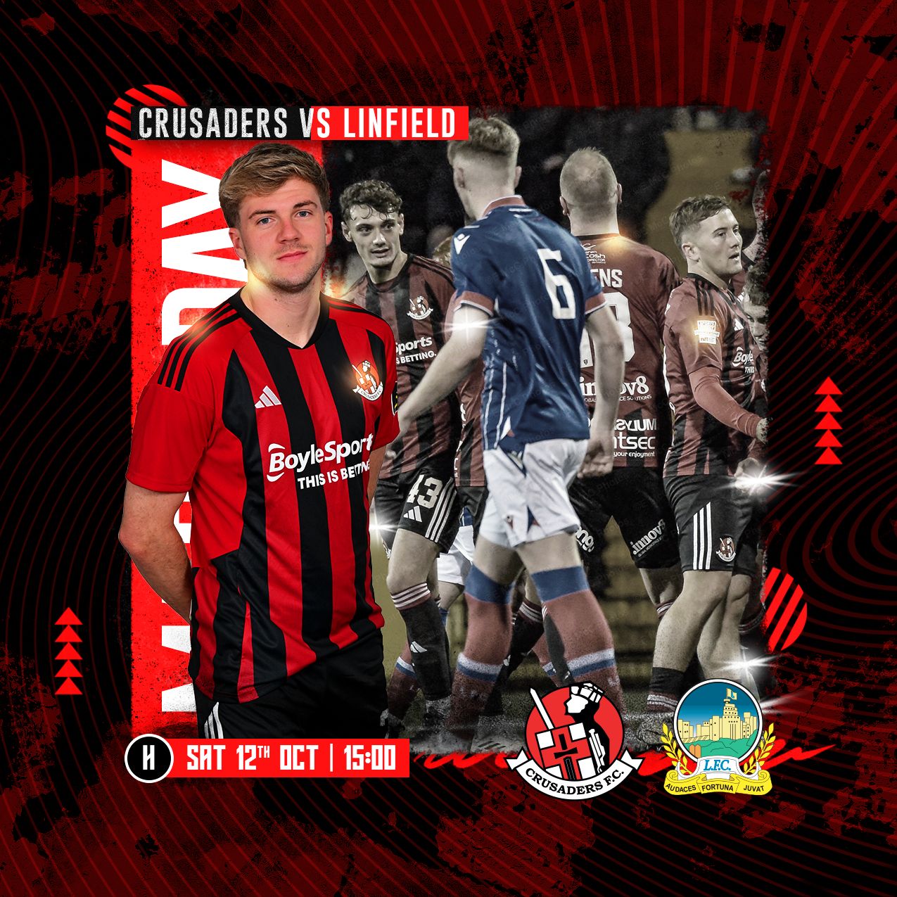 Crusaders v Linfield. Saturday 12th October. Sports Direct Premeirship