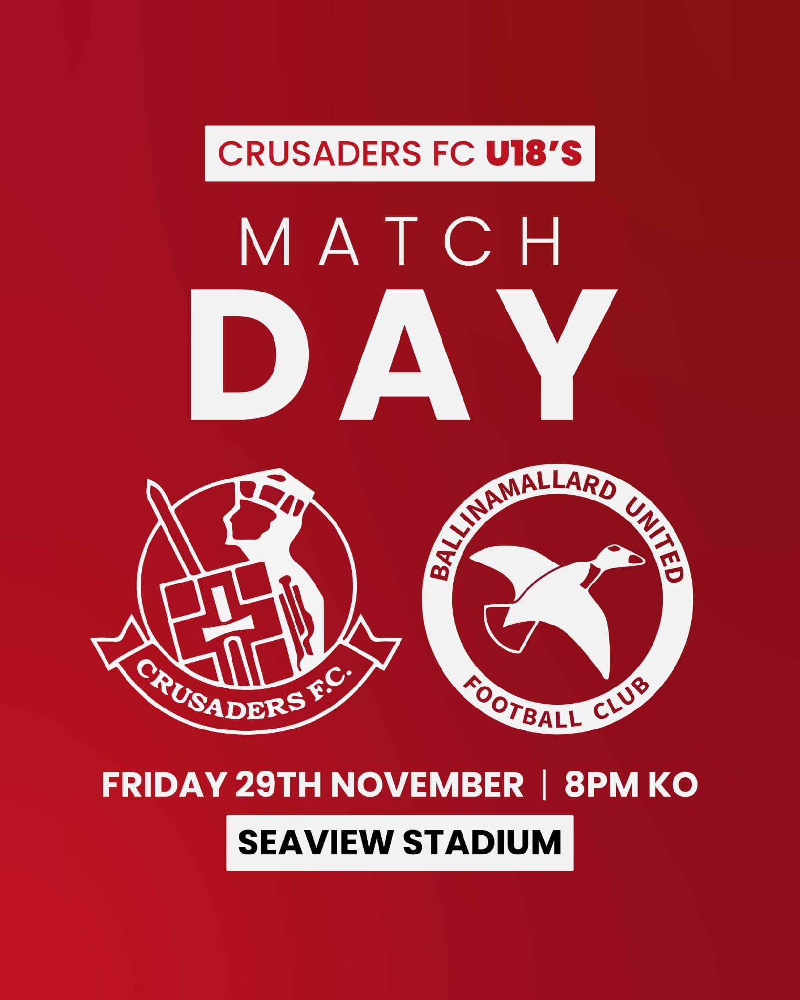 Crusaders U18's At Home In Academy League