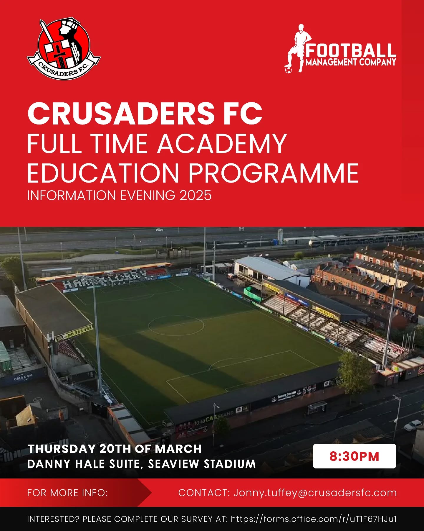 Crusaders FC Academy Education Information Evening 2025