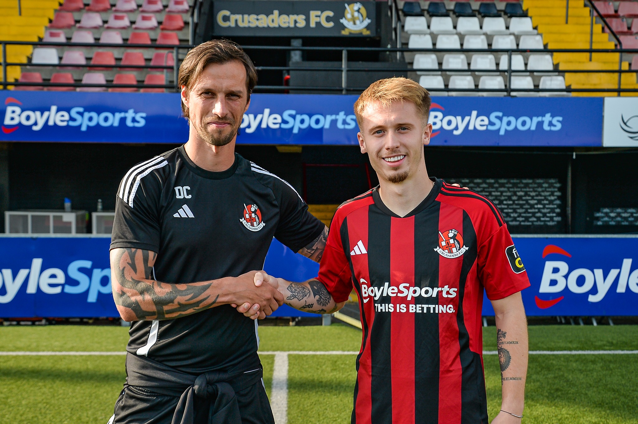 Crusaders FC Sign Striker Adam Brooks on Two-Year Deal